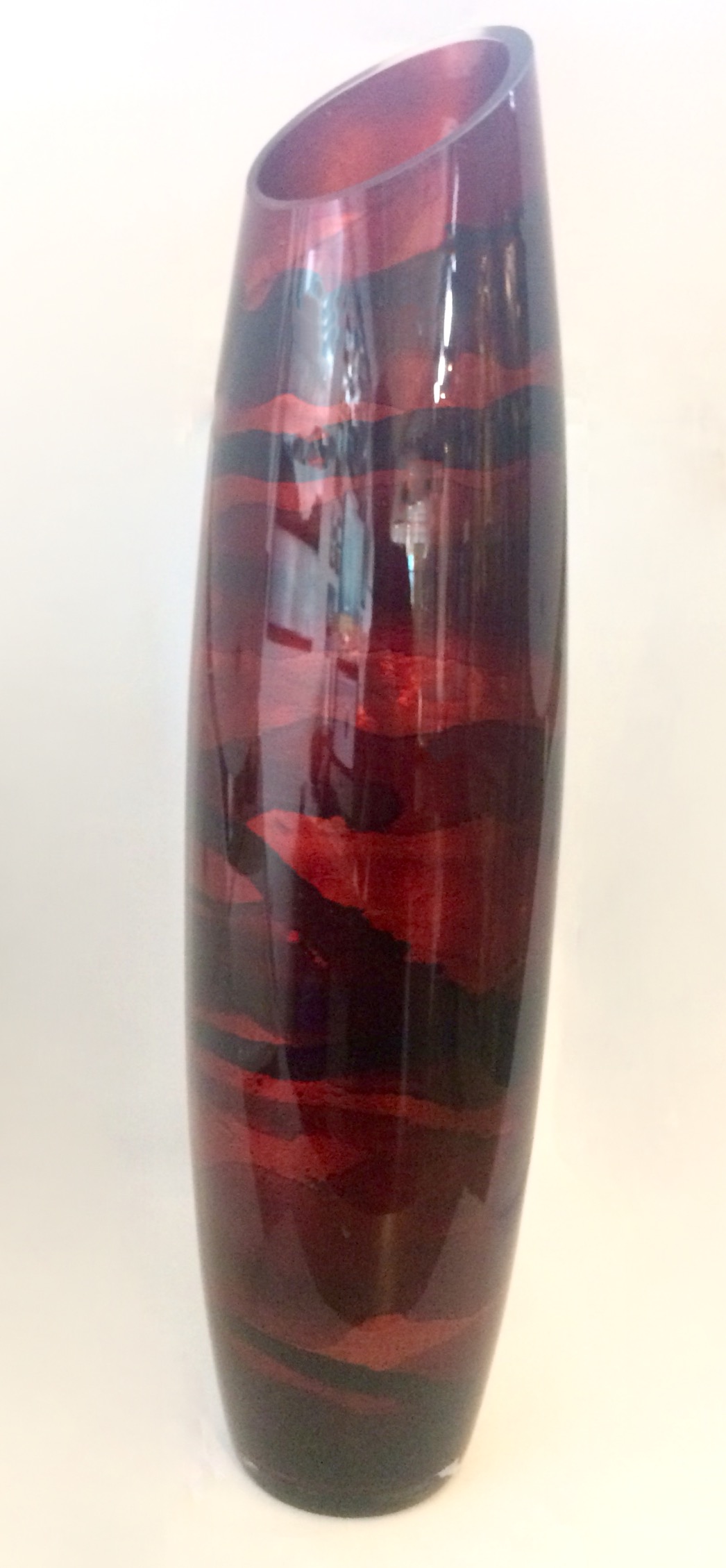 Small Bullet Vase Red - effusion art gallery + glass studio